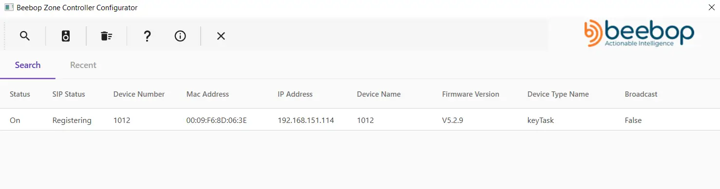 Zone Controller Software – Beebop SIP Applications